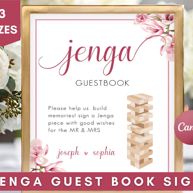 Jenga Wedding Sign - Etsy