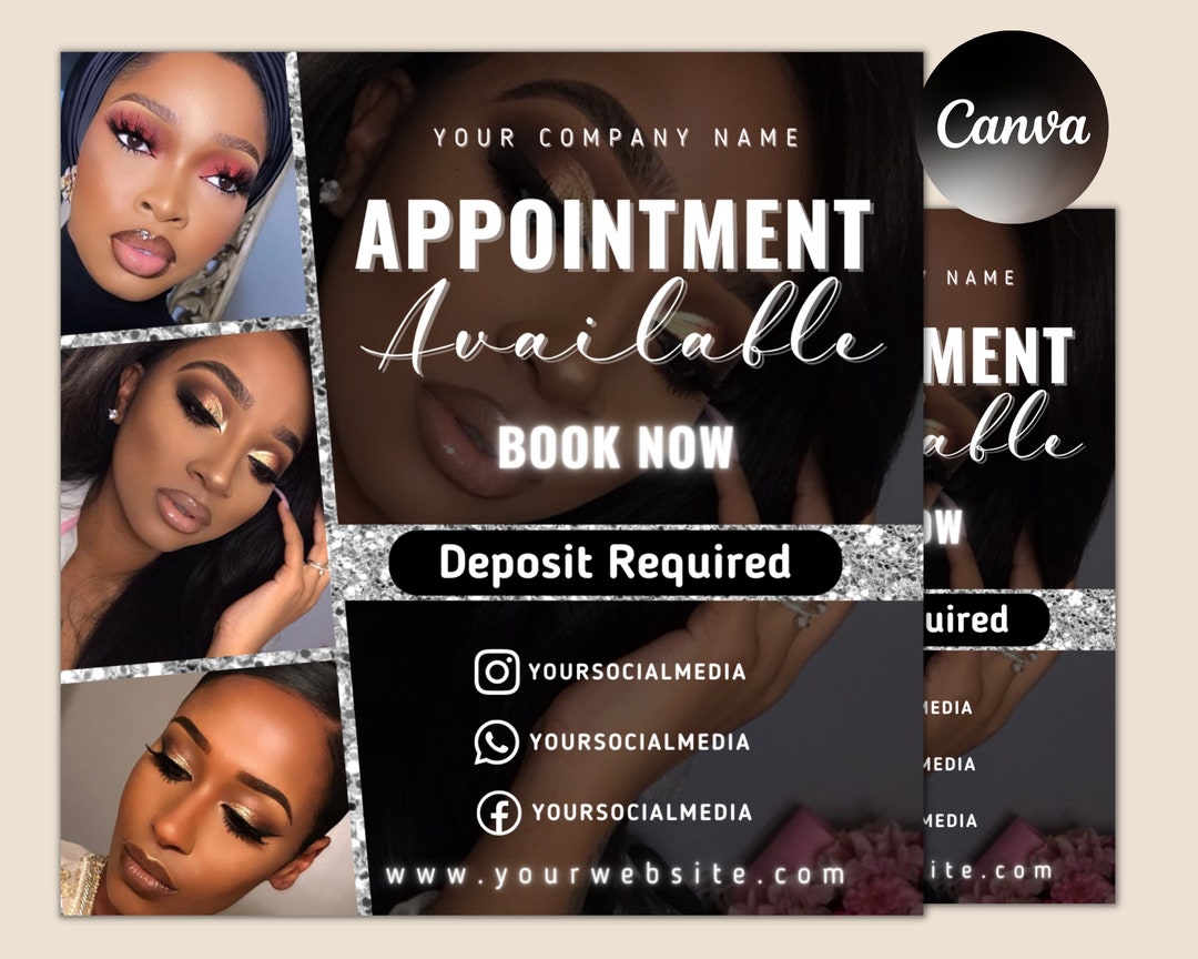 Book Now Flyer, Appointments Available Flyer, Hairstylist Flyer ...