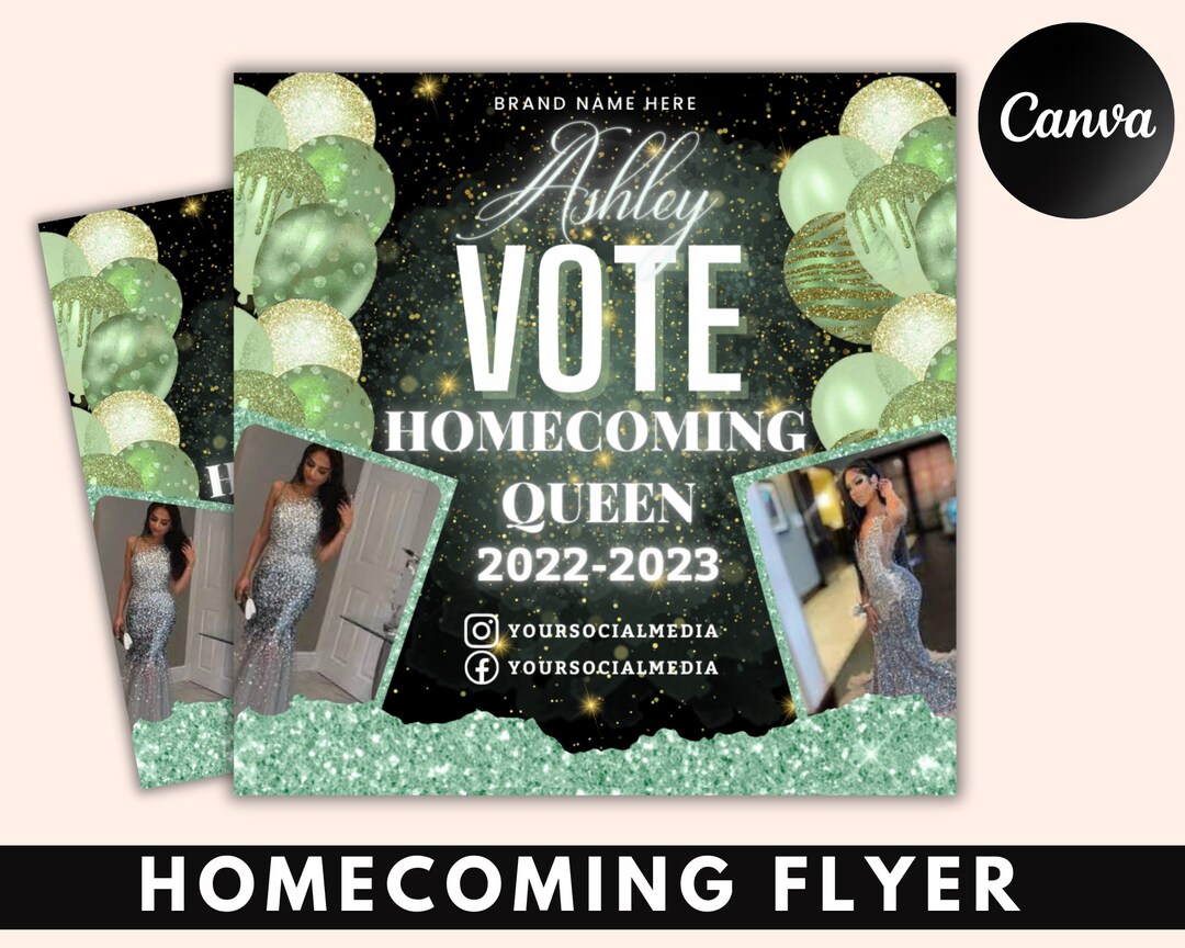 Vote Homecoming Queen Flyer Homecoming Flyer Campaign Flyer - Etsy