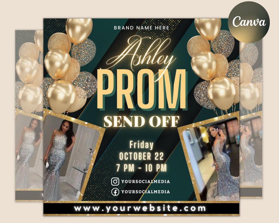 Prom Invitation, Prom Send off Flyer, Prom Invitation Flyer, Prom Flyer ...