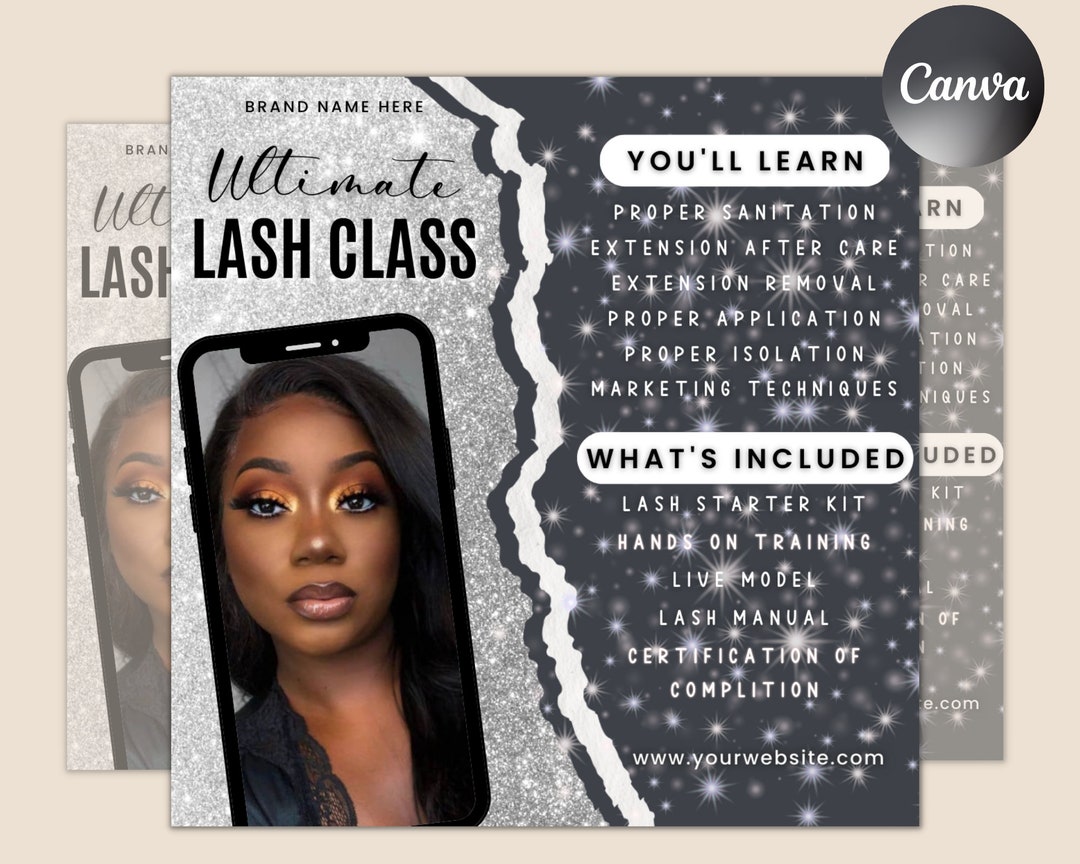 Lash Class Flyer, Lash Training Flyer, Lash Training Course, Lash Tech ...