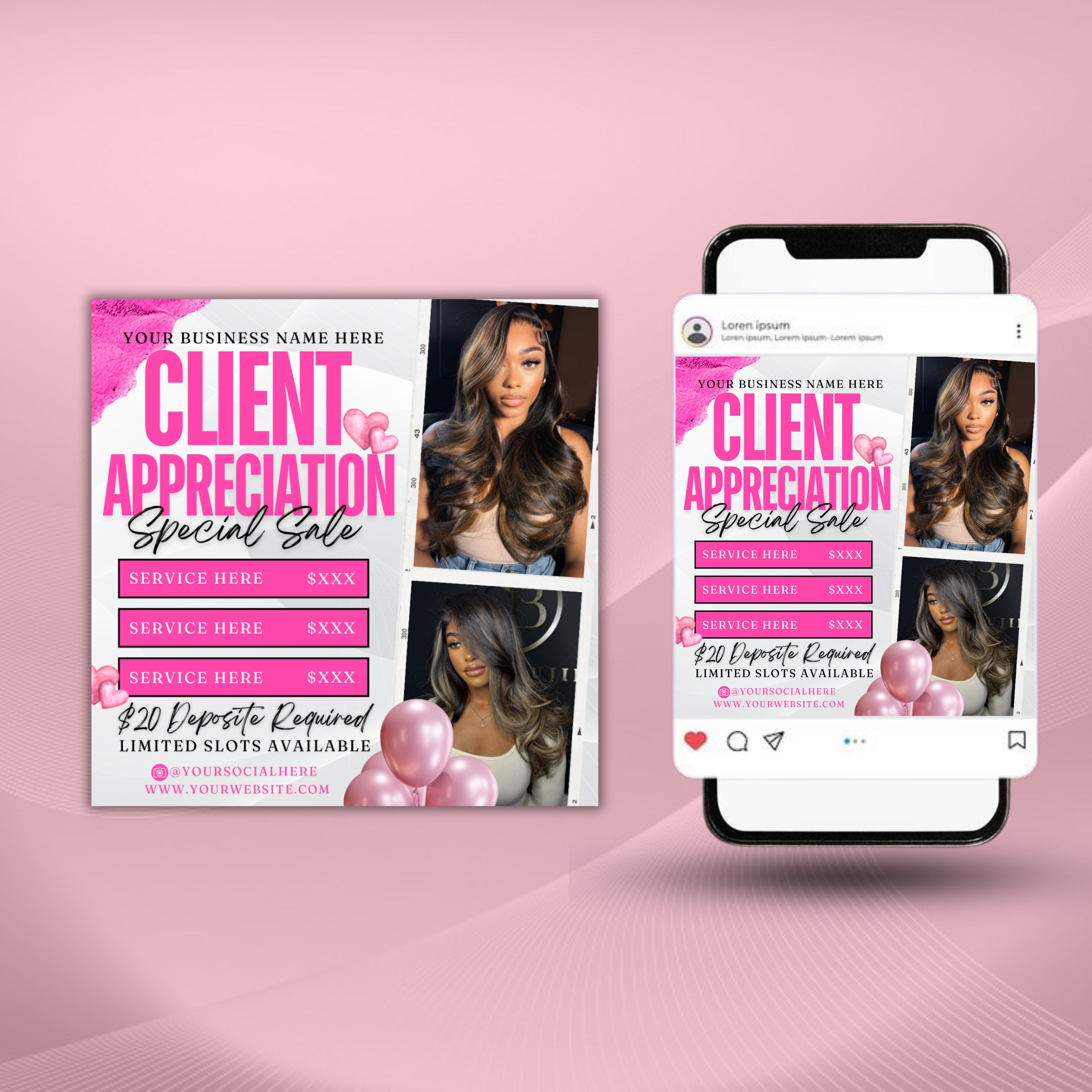 Client Appreciation Flyer, Client Appreciation Sale Flyer, Book Now ...