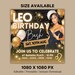 Leo Birthday Flyer, Birthday Template, Birthday Girl, Party Flyer ...
