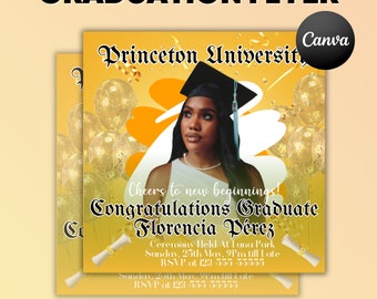 Graduation Flyer, 2024 Graduation Invites, Graduation Flyer Template ...