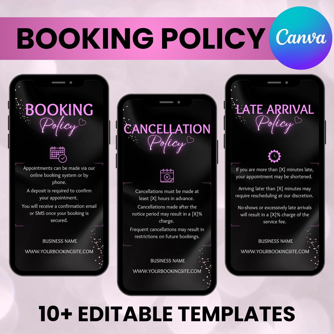 10+ Booking Policy Templates, Editable Booking Policies for Instagram ...
