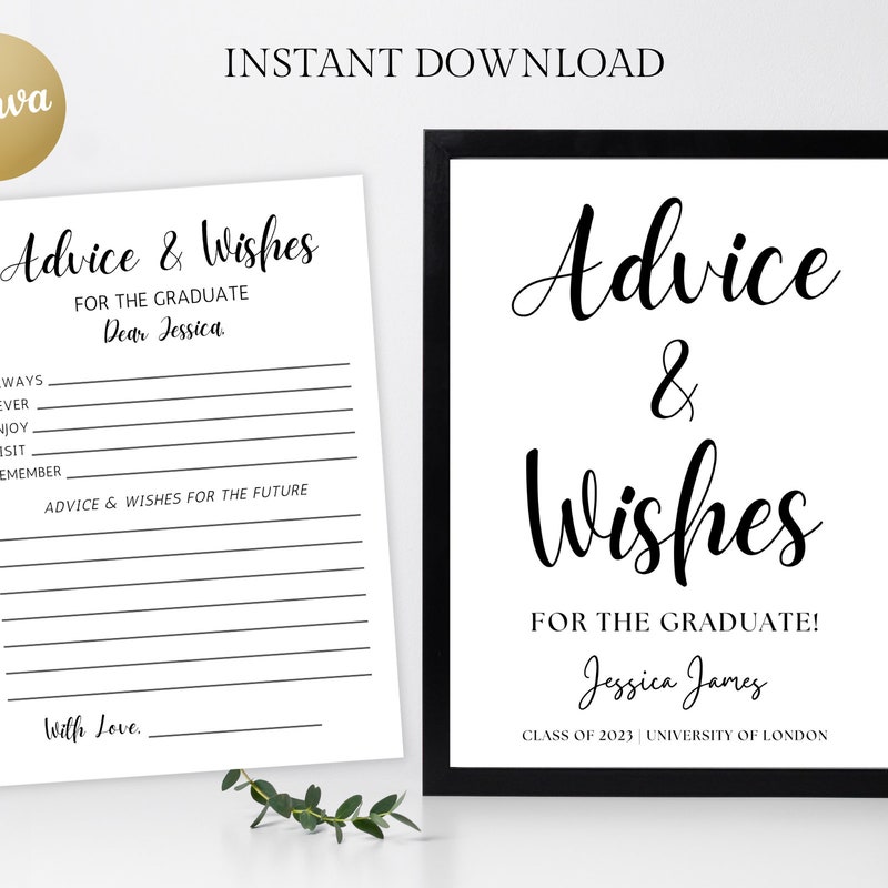 Graduation Advice Cards - Etsy