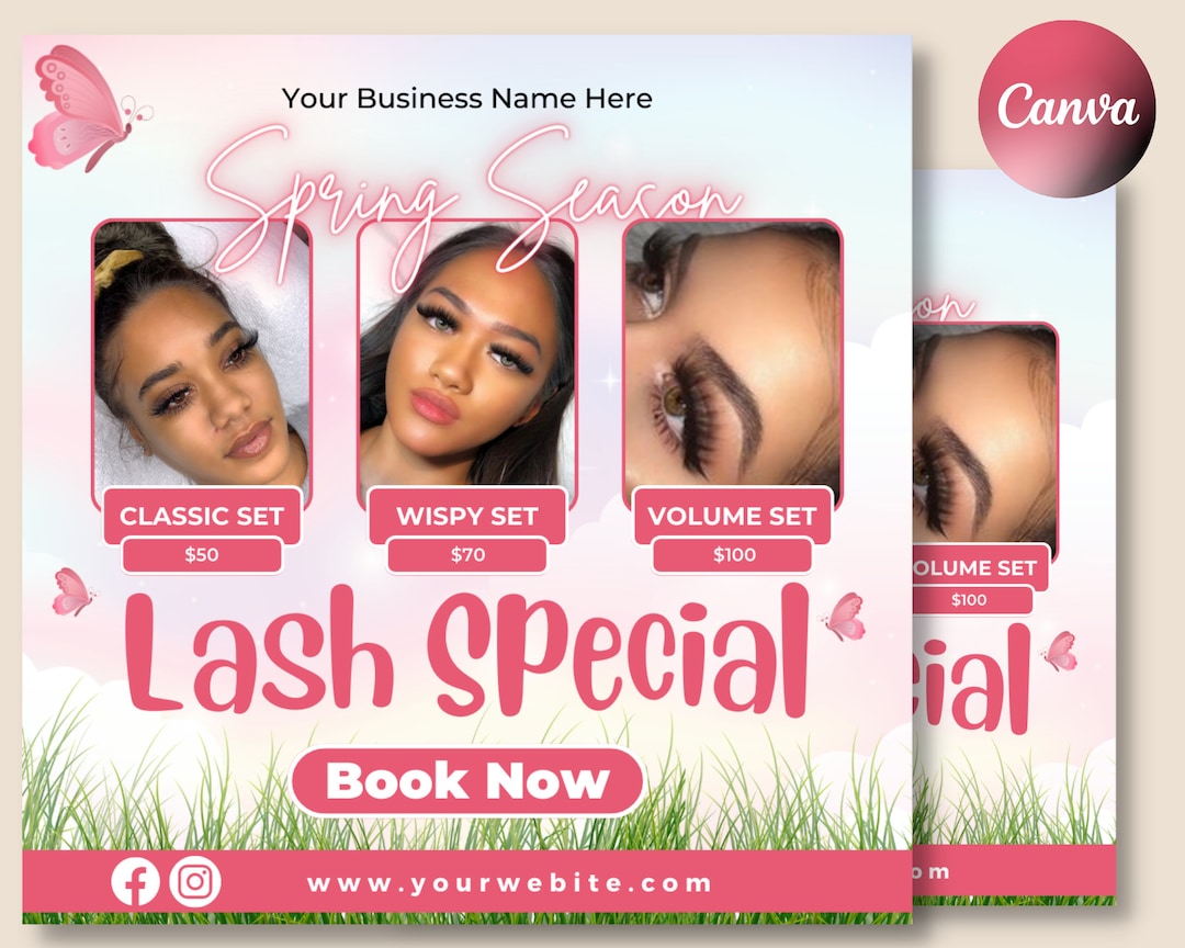 Lash Booking Flyer | DIY Book Now Appointments Available Makeup ...
