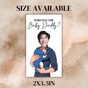 Who Has the Baby Daddy, Printable Baby Shower Game, Find Daddy Scratch ...