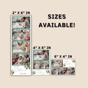 Wedding Photobooth Template 2x6 4x6 6x4 With Green Tiny Leaves Wedding ...