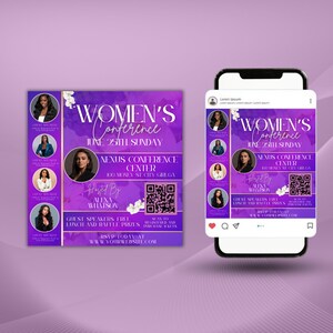 Women's Conference Flyer Canva Template, Women Empowerment Flyer ...