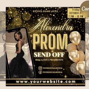 Prom Invitation Flyer, Prom Event Flyer, Prom Invitation, Prom Event ...