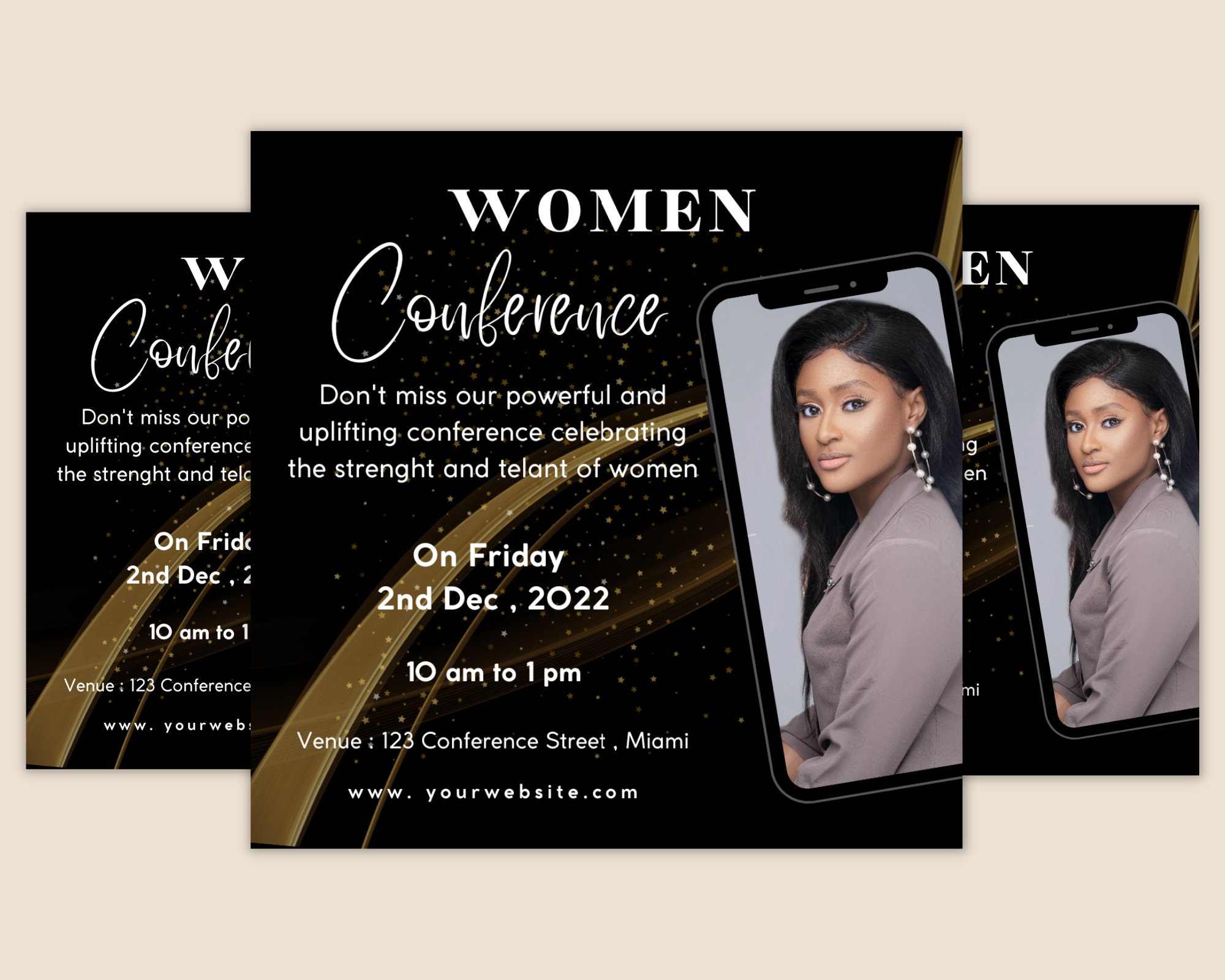 Women's Conference, Women Empowerment Flyer, Women Conference Flyer ...