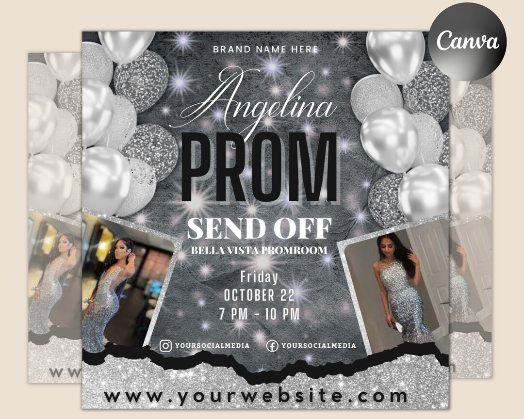 Prom Invitation, Prom Send off Flyer, Prom Invitation Flyer, Prom Flyer ...