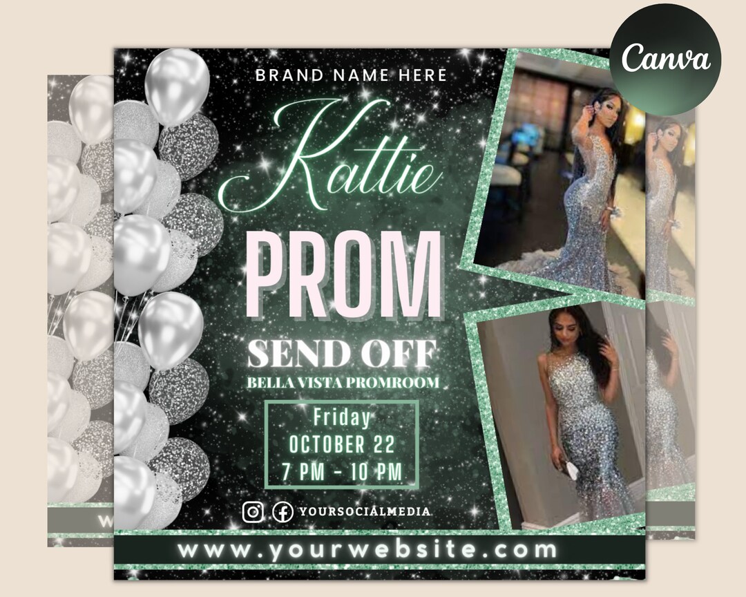 Prom Invitation Flyer, Prom Event Flyer, Prom Invitation, Prom Event ...