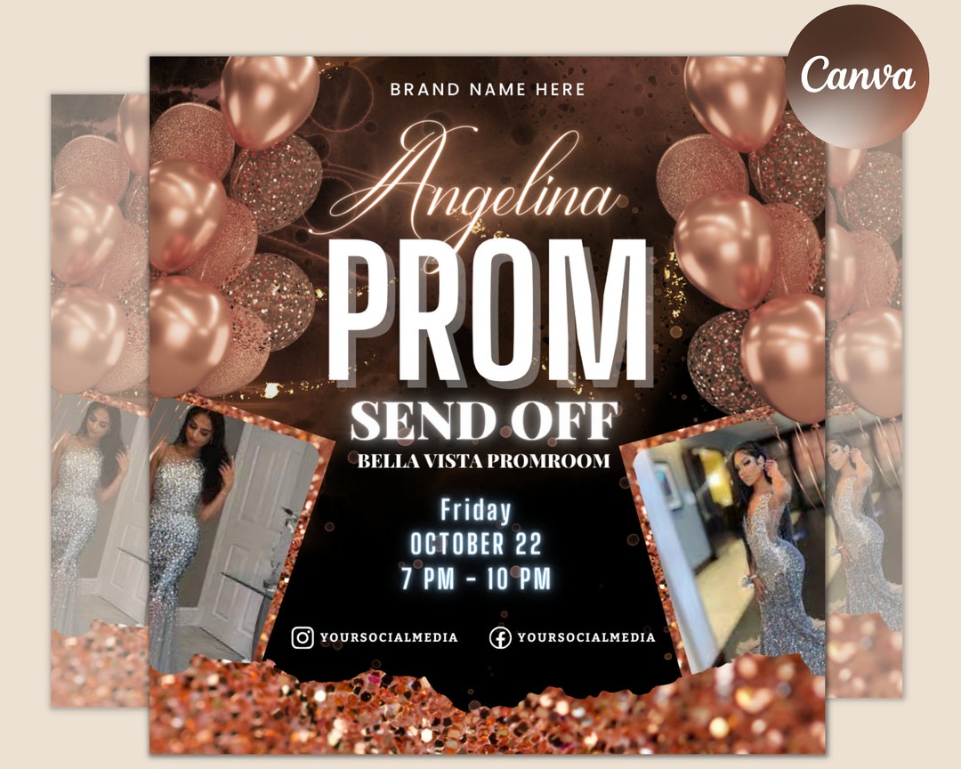 Prom Invitation, Prom Send off Flyer, Prom Invitation Flyer, Prom Flyer ...