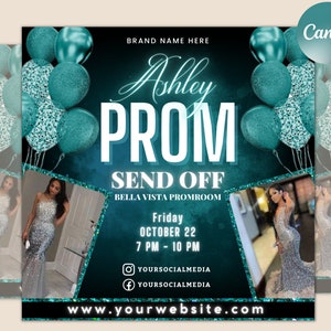 Prom Invitation Flyer, Prom Event Flyer, Prom Invitation, Prom Event ...