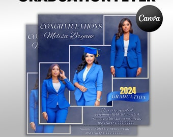 Graduation Flyer, 2024 Graduation Invites, Graduation Flyer Template ...