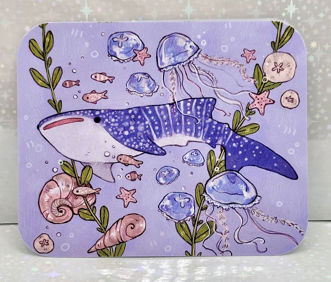 Whale Shark Sticker 3.5 X 2.5 Cute Ocean Creatures Sticker Waterproof ...