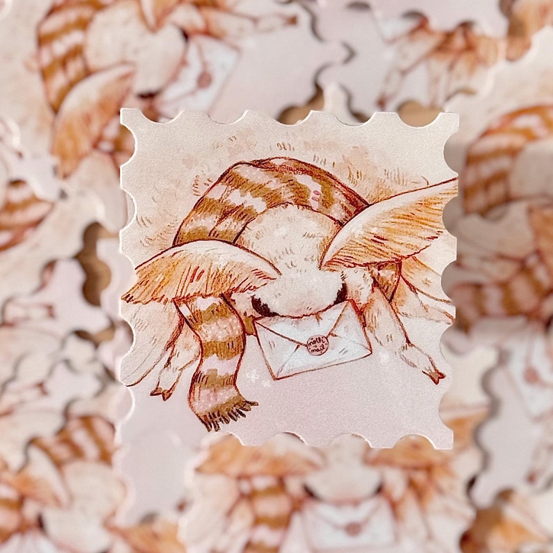 Moth Mail Stamp Sticker | Glossy Vinyl Bug Sticker - Etsy