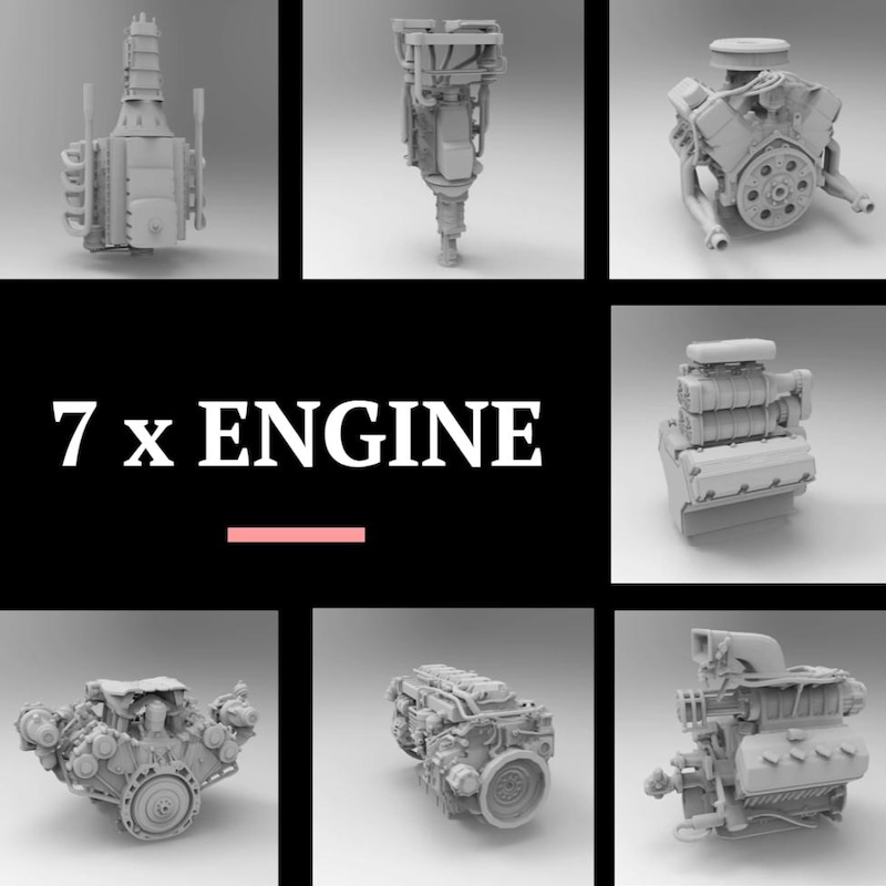 1/24 3d Printed Engine - Etsy UK