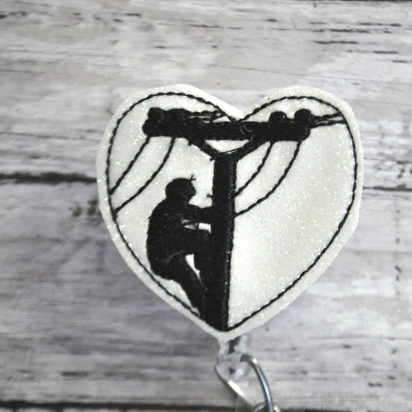 Lineman Badge Reel - Etsy