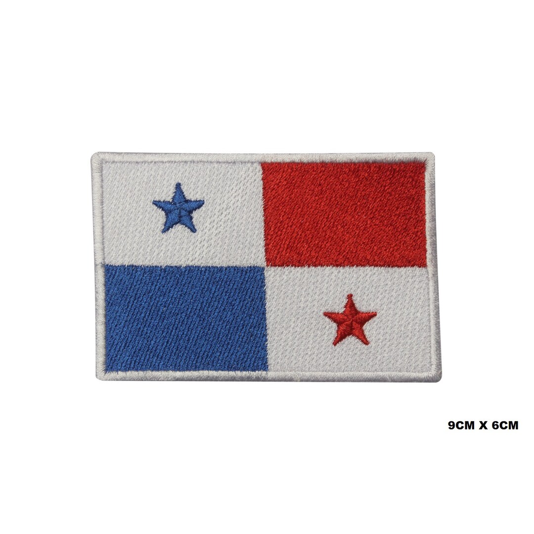 PANAMA Country Flag Iron-on Patch, Vinyl Player Badge, Vintage Decorative Patch, DIY Embroidery ...