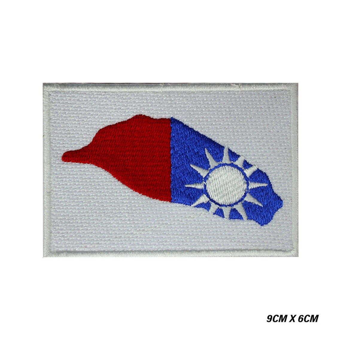 TAIWAN Island Map Flag Logo Iron-on Patch, Vinyl Player Badge, Vintage ...