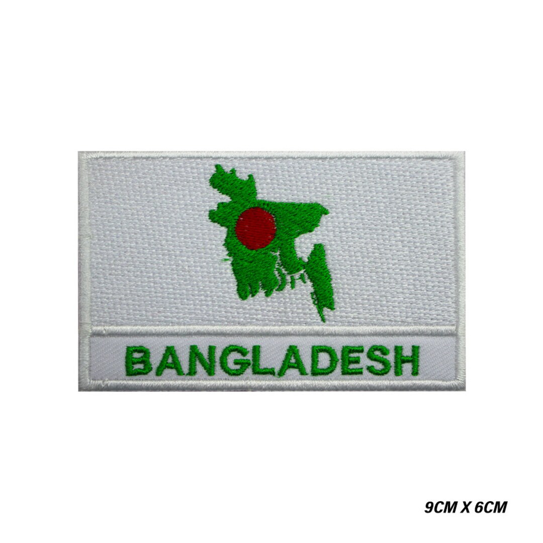 BANGLADESH Country Map Flag Logo Iron-on Patch, Vinyl Player Badge, Vintage Decorative Patch ...