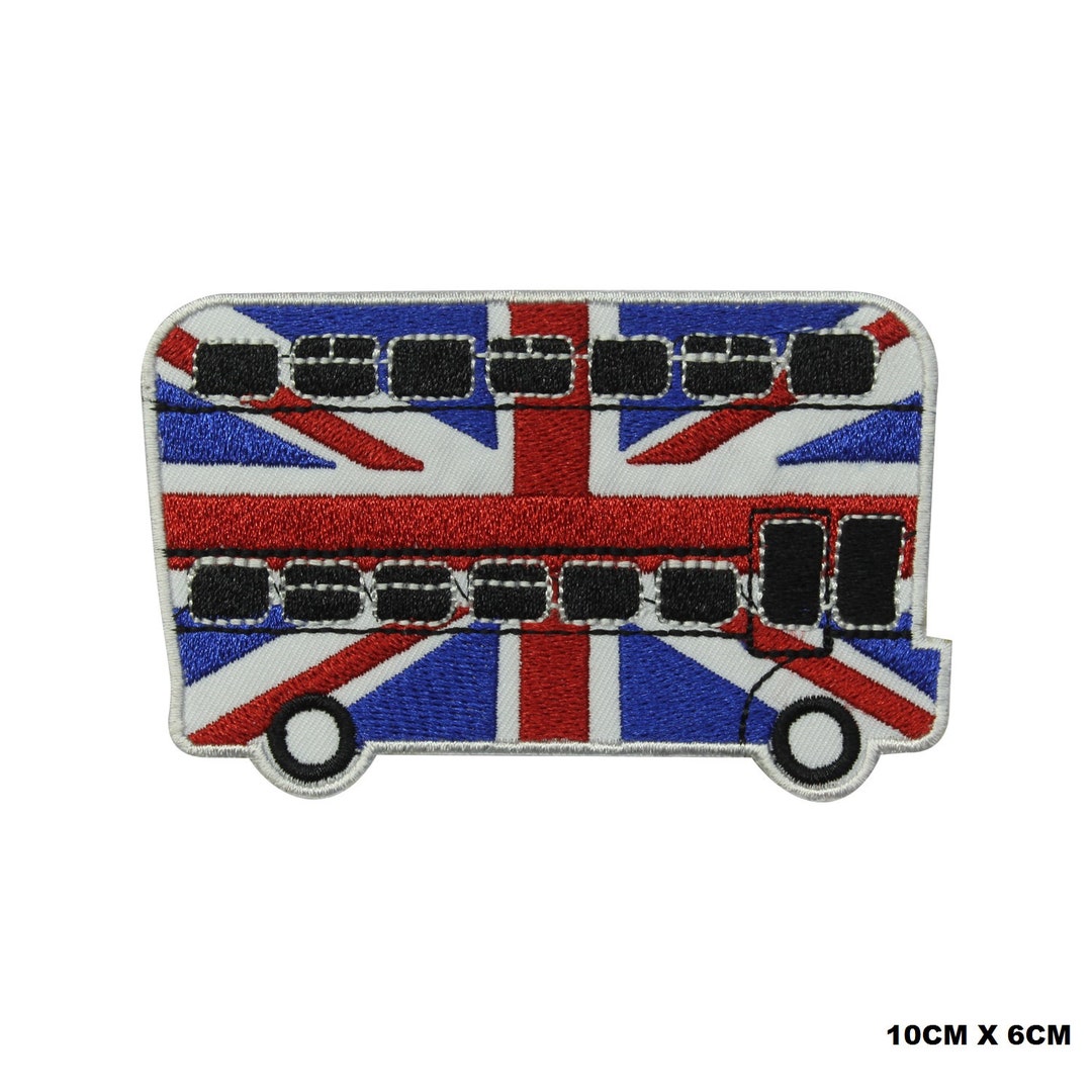 UK Double Bus Logo Iron-on Patch, Vinyl Player Badge, Vintage ...