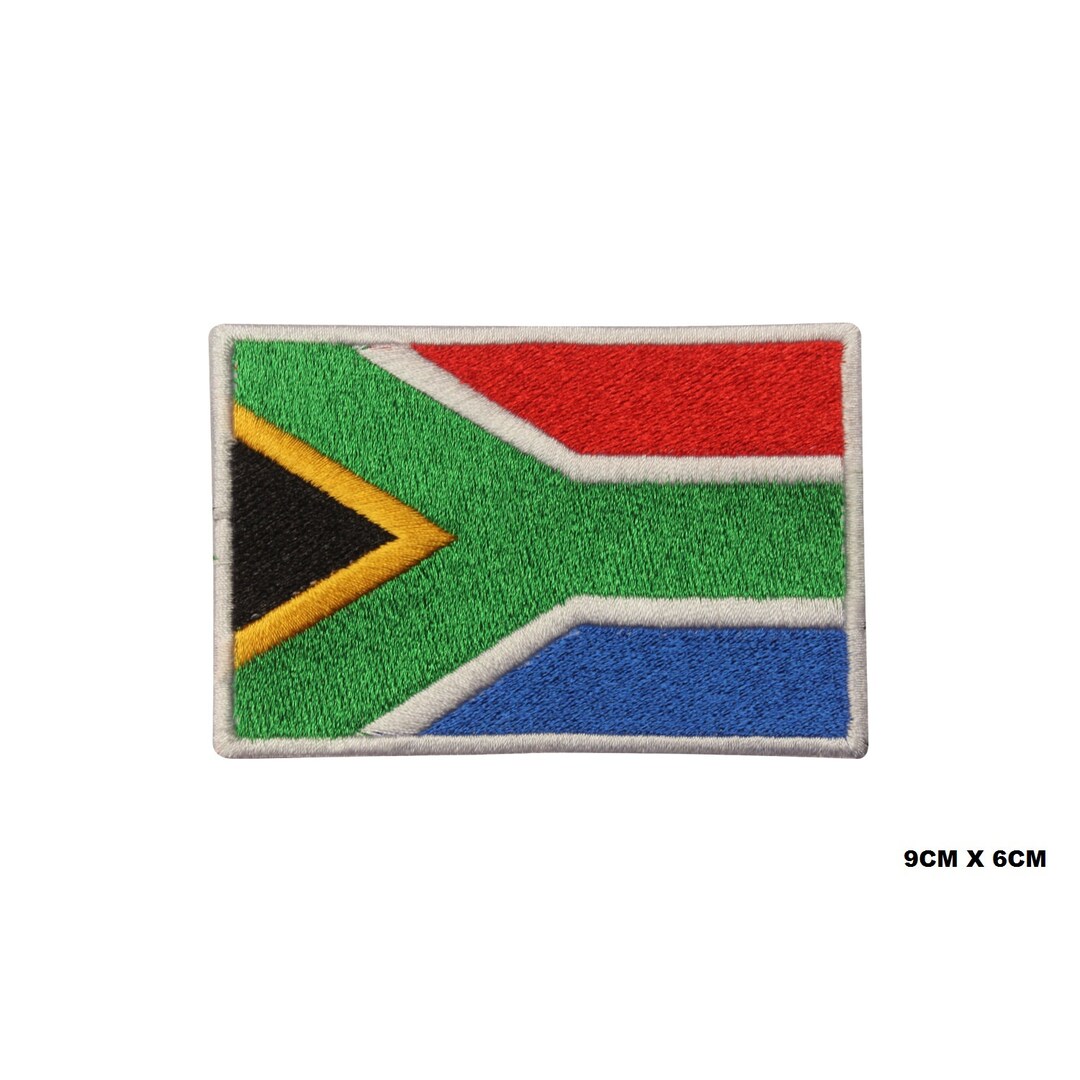 SOUTH AFRICA Country Flag Iron-on Patch, Vinyl Player Badge, Vintage ...