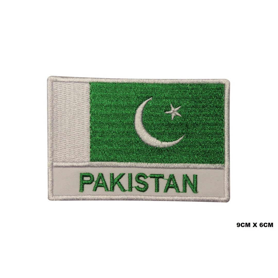 PAKISTAN Country Flag Iron-on Patch, Vinyl Player Badge, Vintage ...