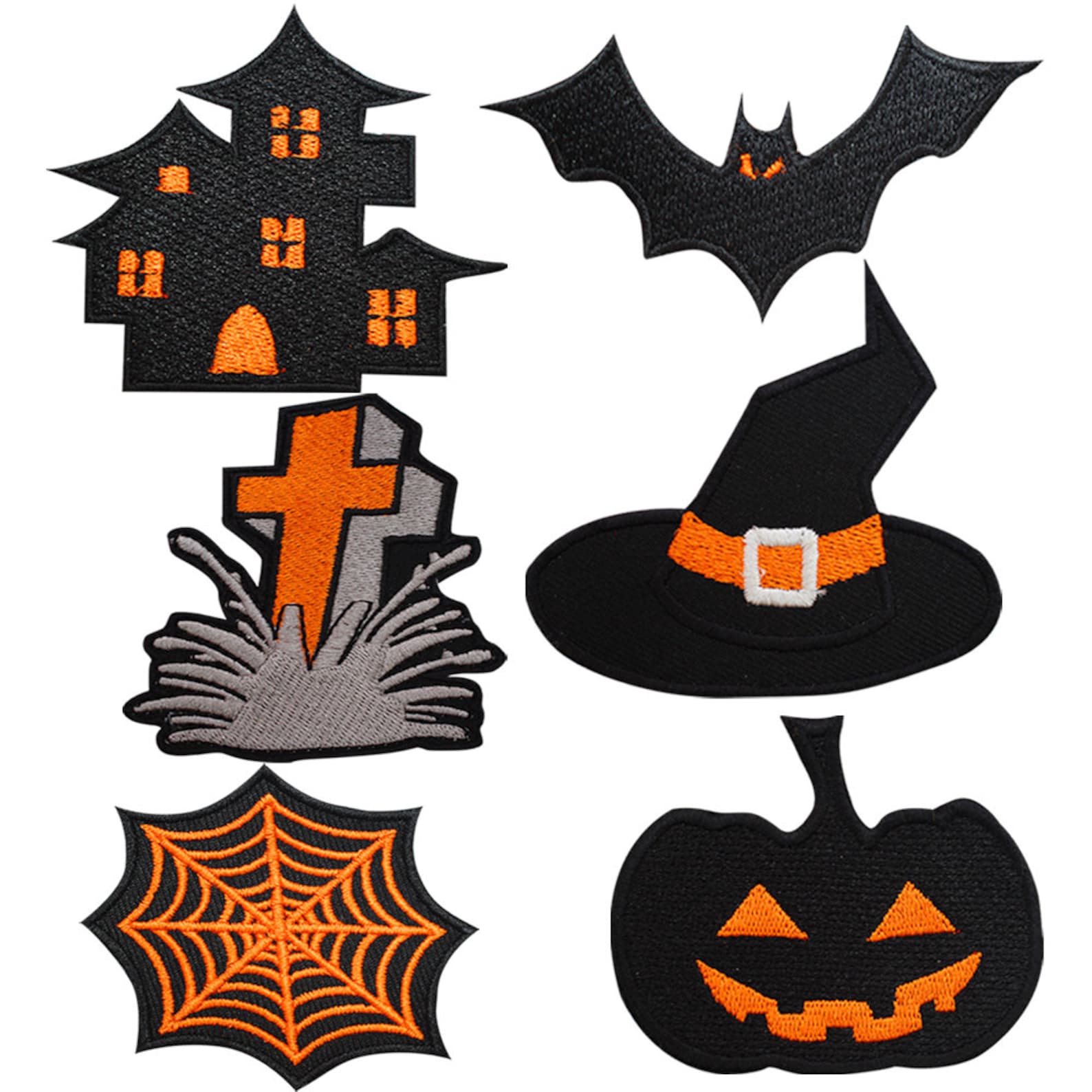 Horror Halloween Iron-on Patch, Vinyl Player Badge, Vintage Decorative ...