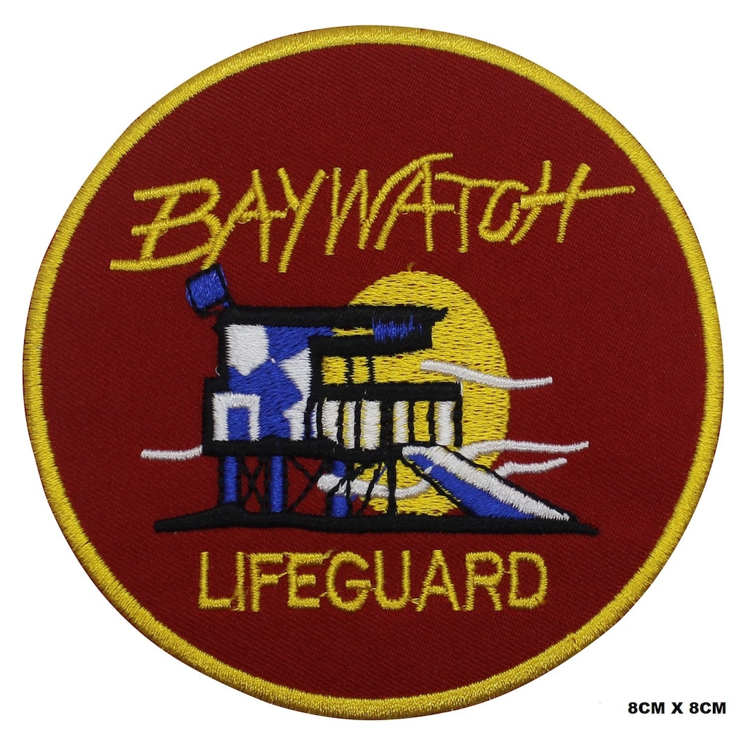 Baywatch Red Circle Logo Iron-on Patch, Vinyl Player Badge, Vintage ...