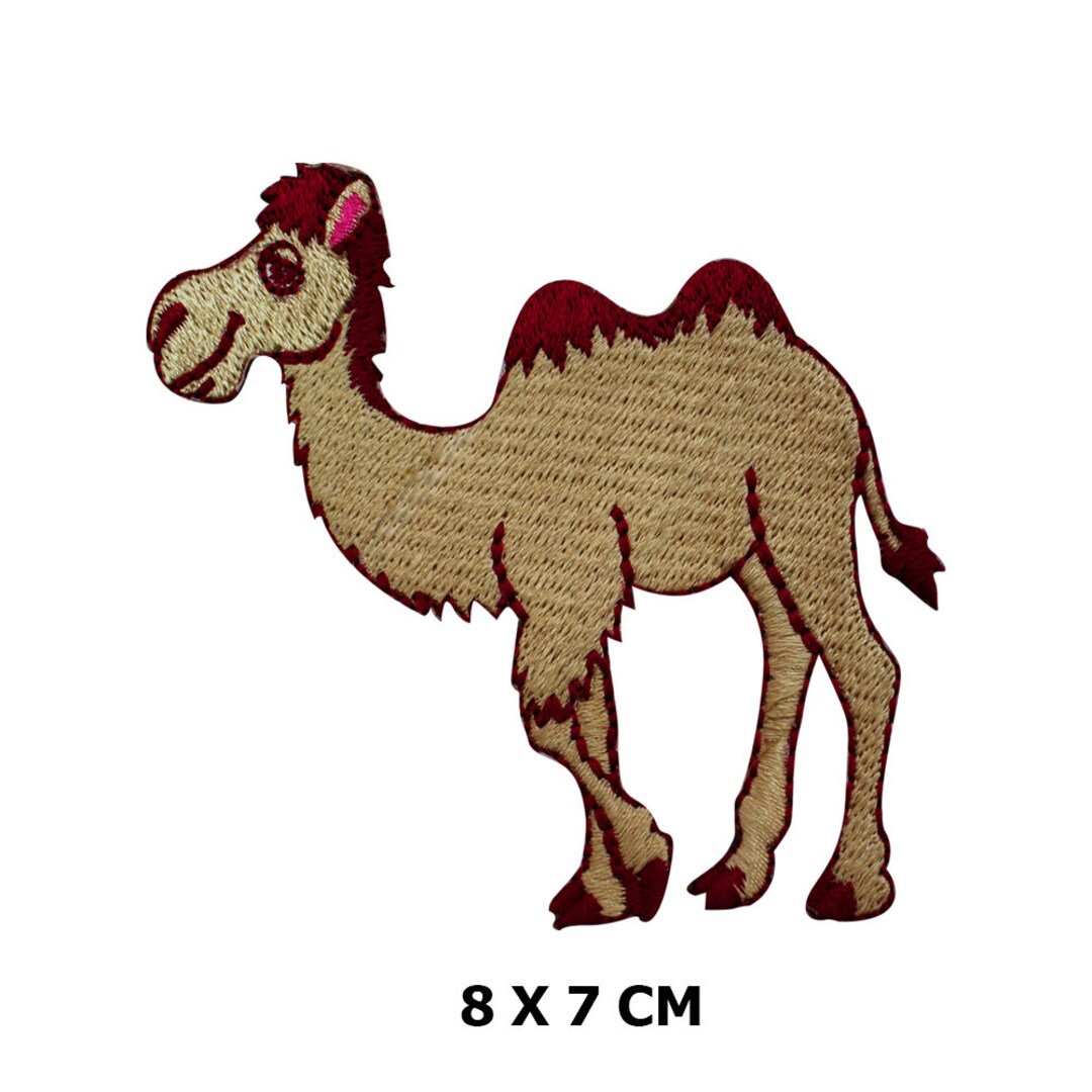 Cute Camel Animal Cartoon Iron-on Patch, Vinyl Player Badge, Vintage ...