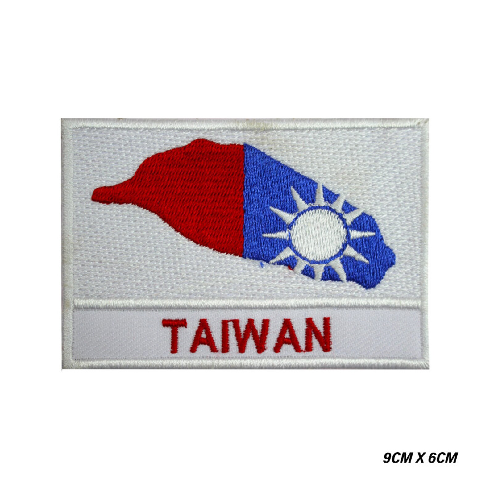 TAIWAN Island Map Flag Logo Iron-on Patch, Vinyl Player Badge, Vintage Decorative Patch, DIY ...