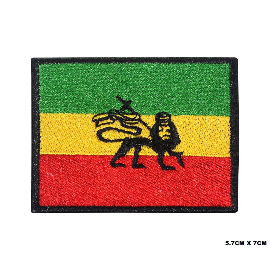 Rasta Flag Lion Logo Iron-on Patch, Vinyl Player Badge, Vintage ...