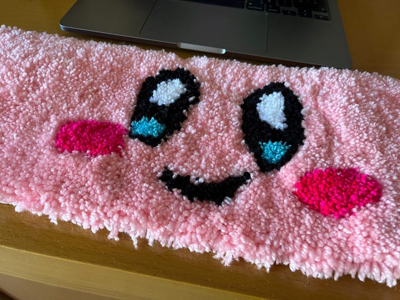 Kirby Keyboard Rug W\ Pink Rug - Anime Keyboard Tufted - Birthday Gift ...