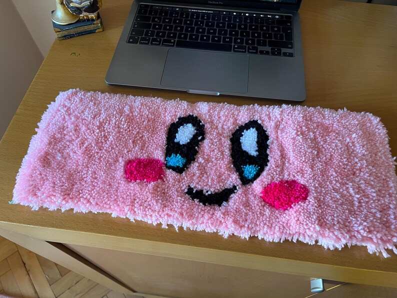 Kirby Keyboard Rug W\ Pink Rug - Anime Keyboard Tufted - Birthday Gift ...