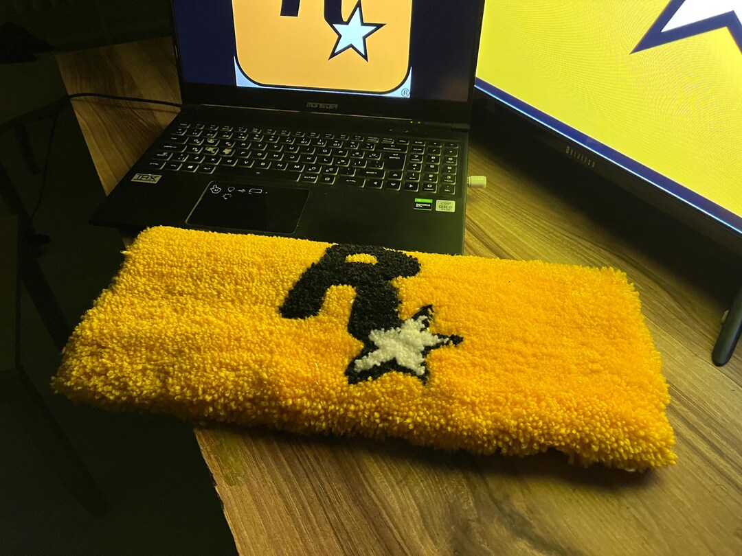 Rockstar Keyboard Rug W\ Handmade Laptop Carpet - Unique Keyboard ...
