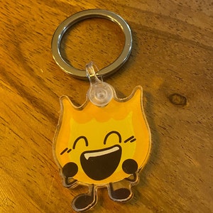 Firey Bfdi Keychain - Bfdi - Battle for Dream Island - BFB - Battle for ...