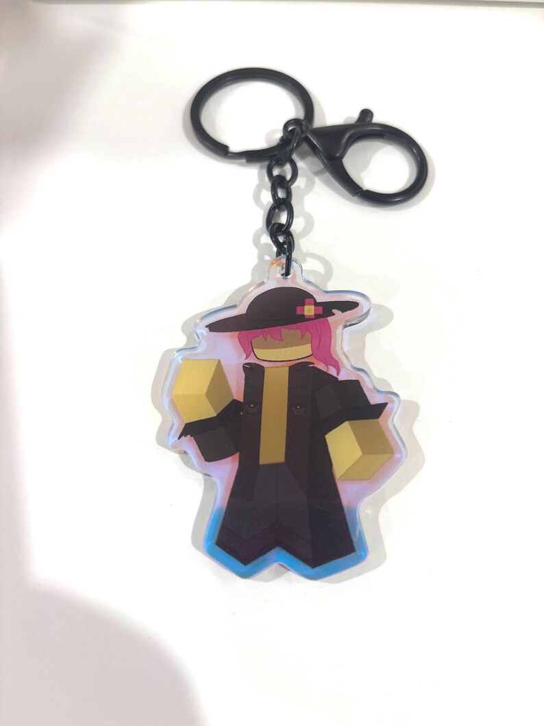 Jane Doe Forsaken Roblox Keychain, Rainbow Holographic Acrylic - Etsy