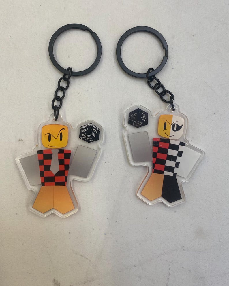 Devesto Die of Death Forsaken Keychain Roblox Forsaken Double Sided ...