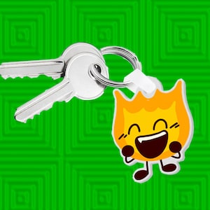 Firey Bfdi Keychain - Bfdi - Battle for Dream Island - BFB - Battle for ...
