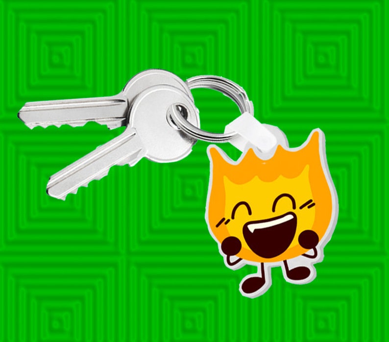 Firey Acrylic Keychain - Battle for Dream Island (2.5x2.5) - Etsy