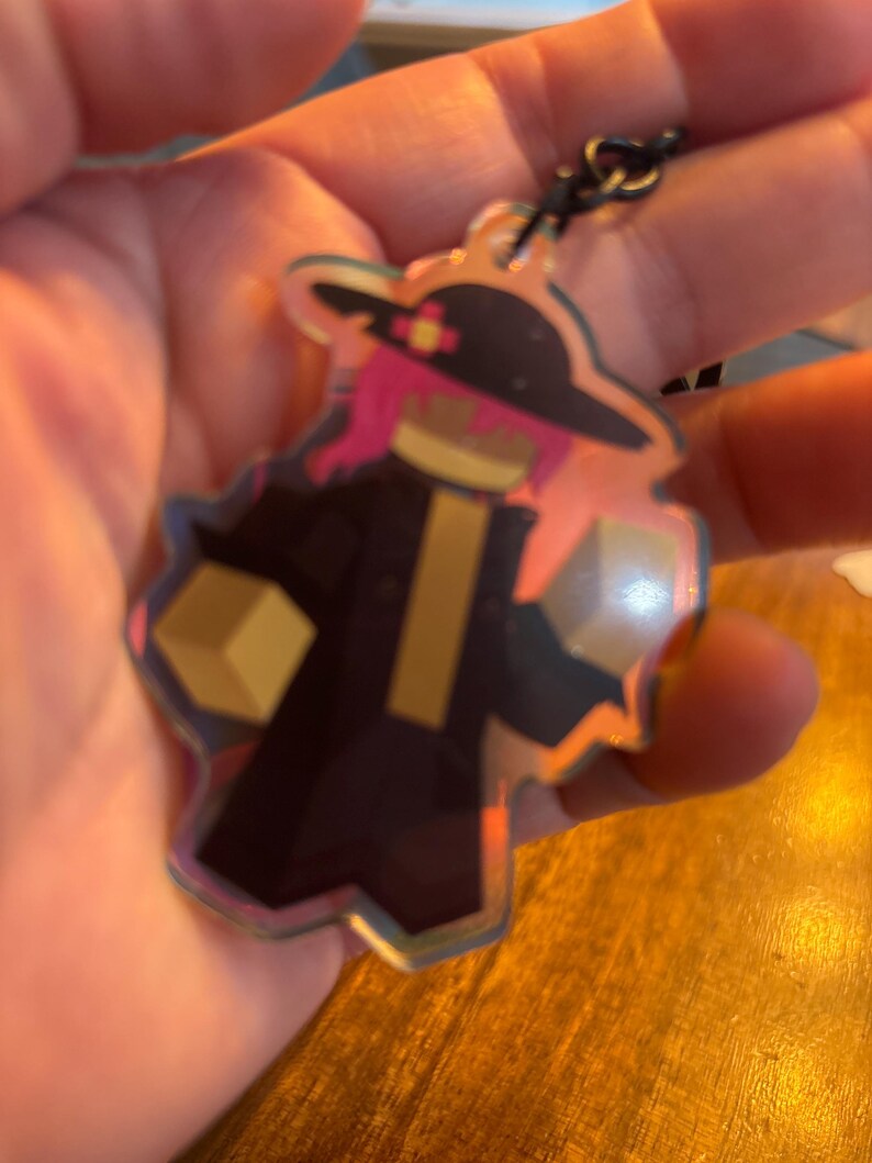 Jane Doe Forsaken Roblox Keychain, Rainbow Holographic Acrylic - Etsy