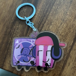 Popcorn and Minidisky Animatic Battle Keychain - Etsy
