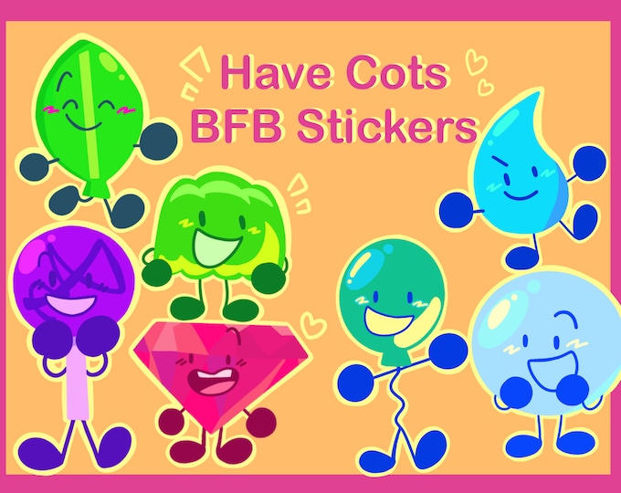 BFDI Reusable Sticker Book four, X, Two - Etsy