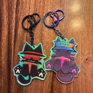 Roblox Forsaken Nyan Elliot and Tac Nayn Chance Tail- Keychains - Etsy