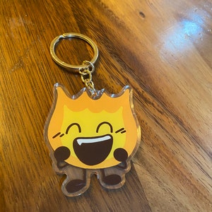 Firey Bfdi Keychain - Bfdi - Battle for Dream Island - BFB - Battle for ...