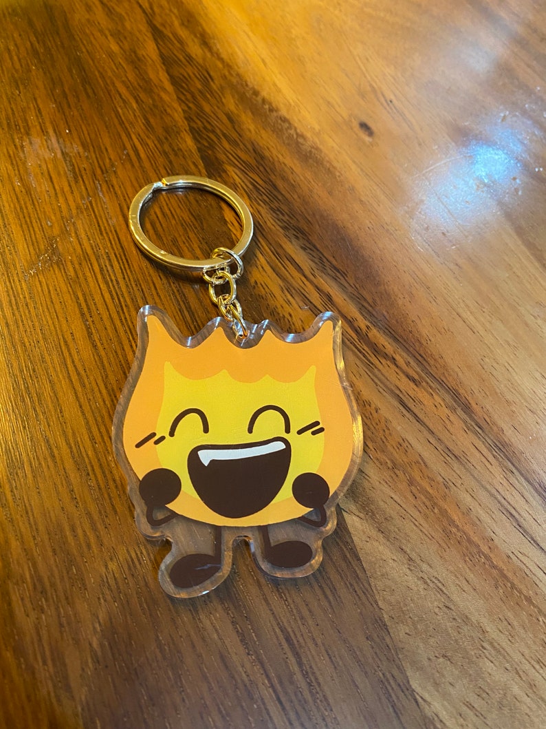Firey Acrylic Keychain - Battle for Dream Island (2.5x2.5) - Etsy